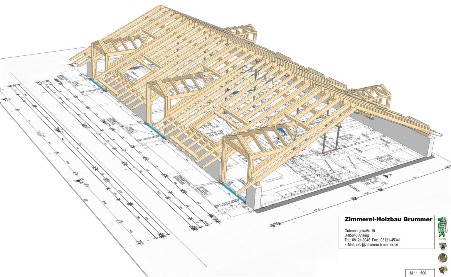 Planung Holzbau - Zimmerei Brummer
